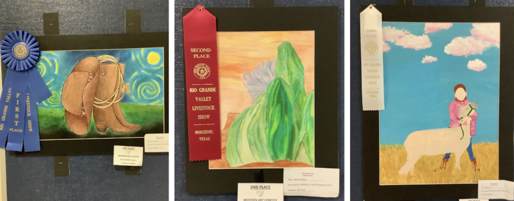 Cano freshmen take top spots in western art at RGV Livestock Show