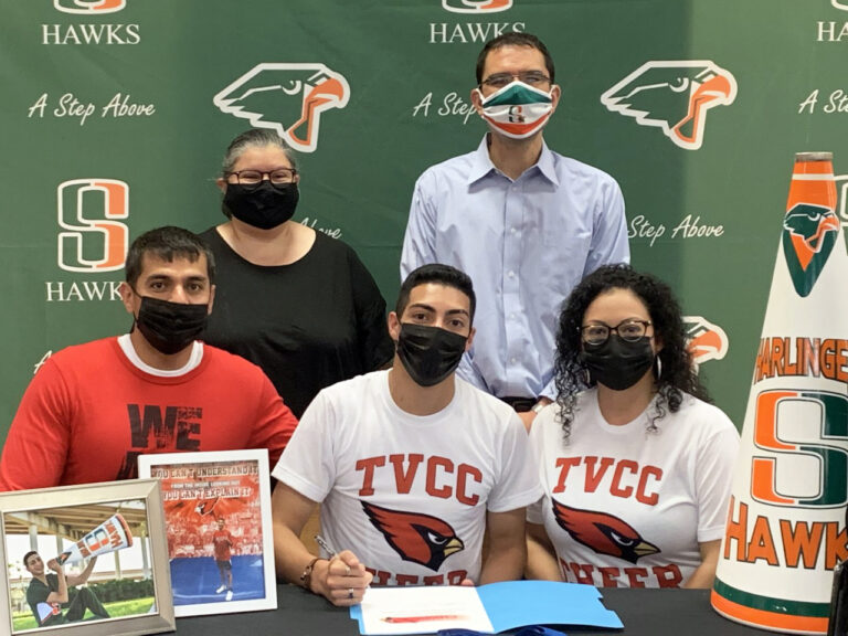 HHSS cheerleader signs with Trinity Valley Community College